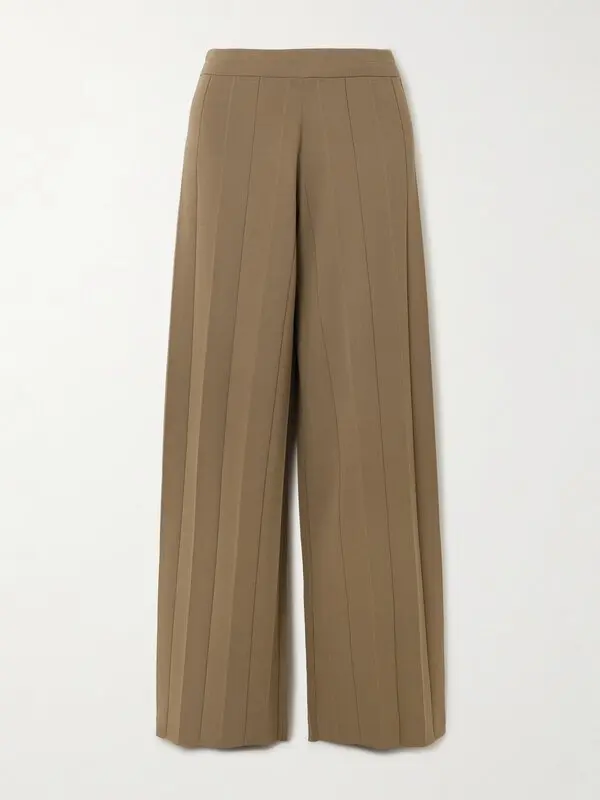 Max Mara Lama Ribbed Jersey Wide-leg Pants