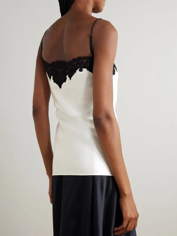Stella McCartney Lace-trimmed Satin Camisole
