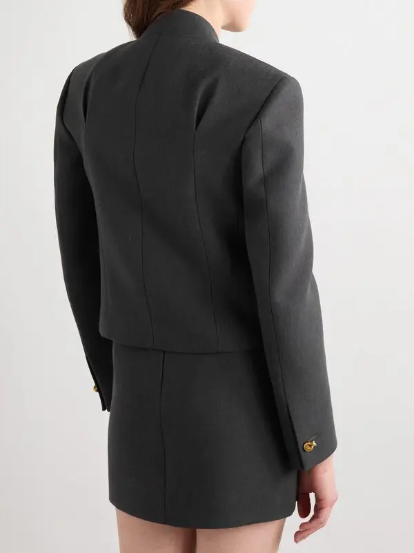Bottega Veneta Woven Jacket With Gold Knot Buttons