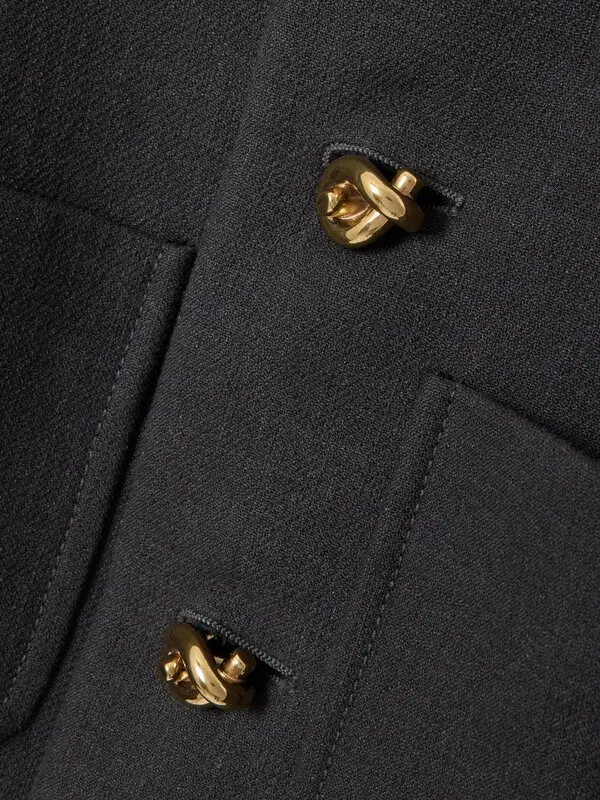 Bottega Veneta Woven Jacket With Gold Knot Buttons