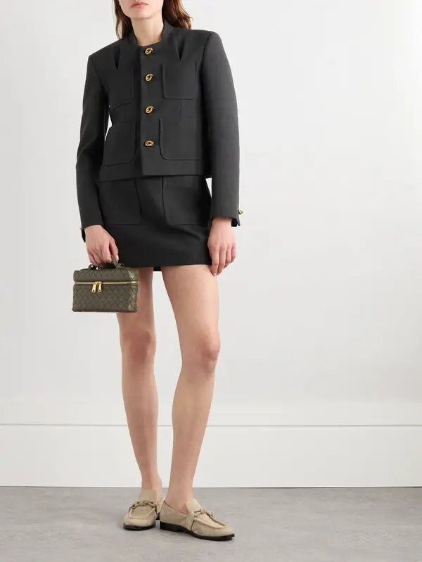 Bottega Veneta Woven Mini Skirt - Black