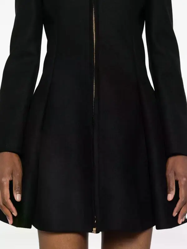 Versace Zip-front Flared Coat