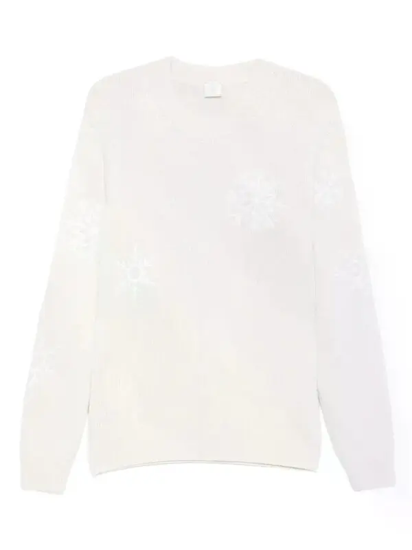 Eleventy Snowflake-embroidered Sweater