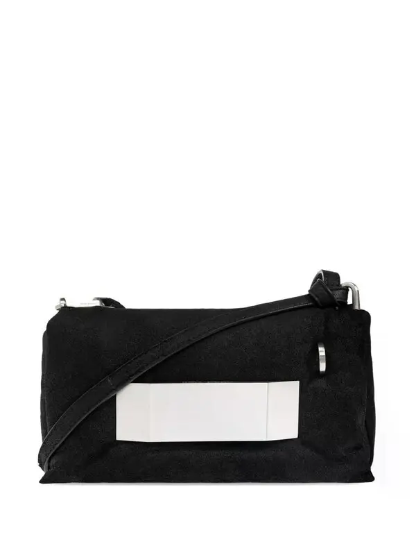 Rick Owens Griffin Panelled Leather Shoulder Bag - Black