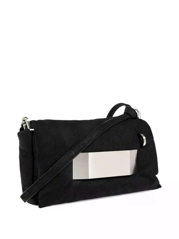 Rick Owens Griffin Panelled Leather Shoulder Bag - Black