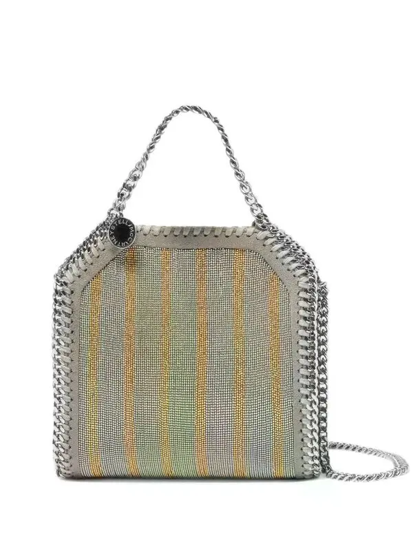 Stella McCartney Falabella Striped Metallic Bag - Silver