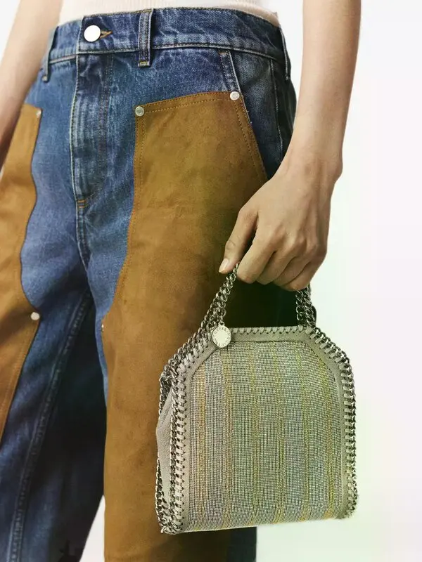 Stella McCartney Falabella Striped Metallic Bag