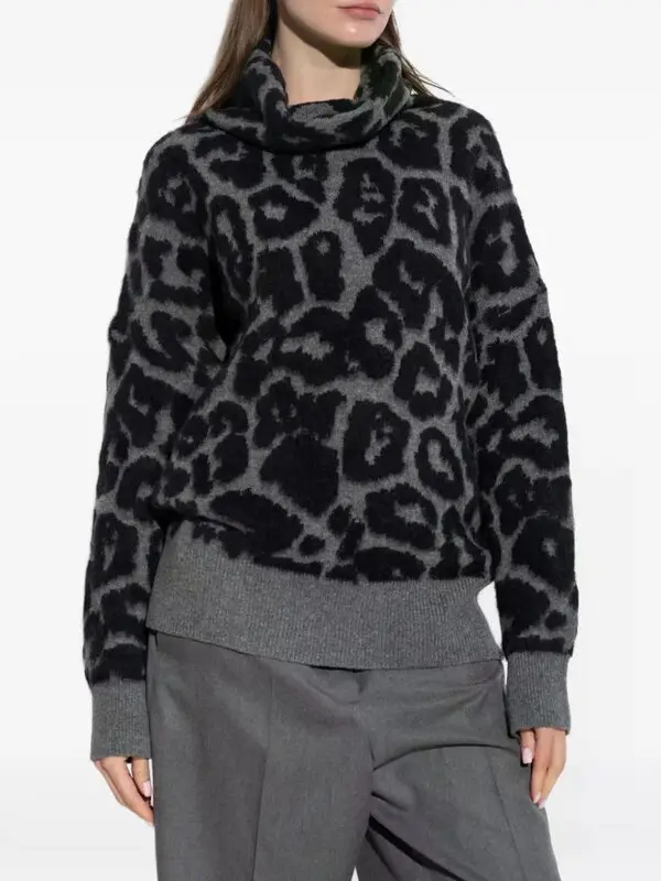 Stella McCartney Leopard-pattern Roll-neck Jumper - 1010
