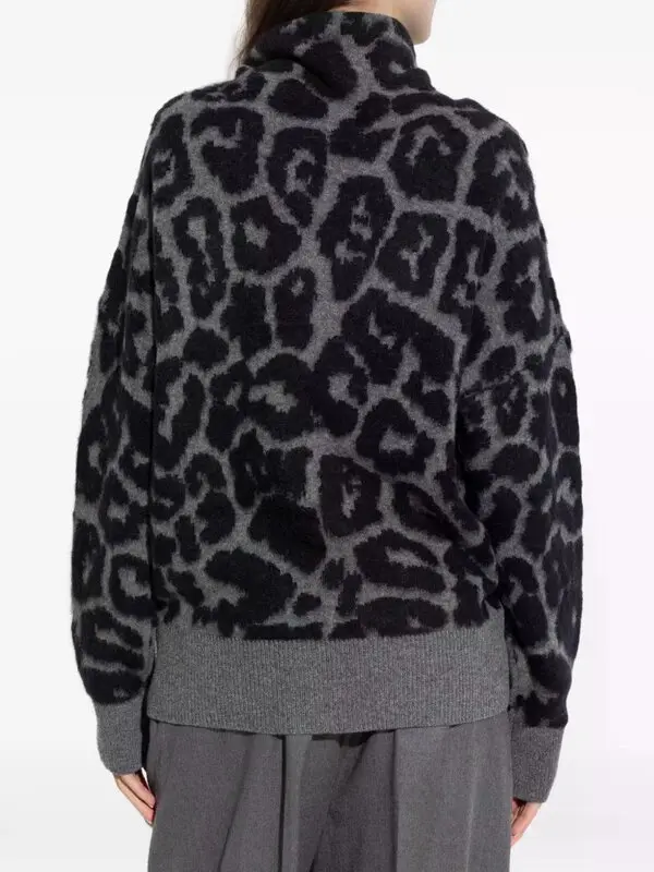 Stella McCartney Leopard-pattern Roll-neck Jumper - 1010