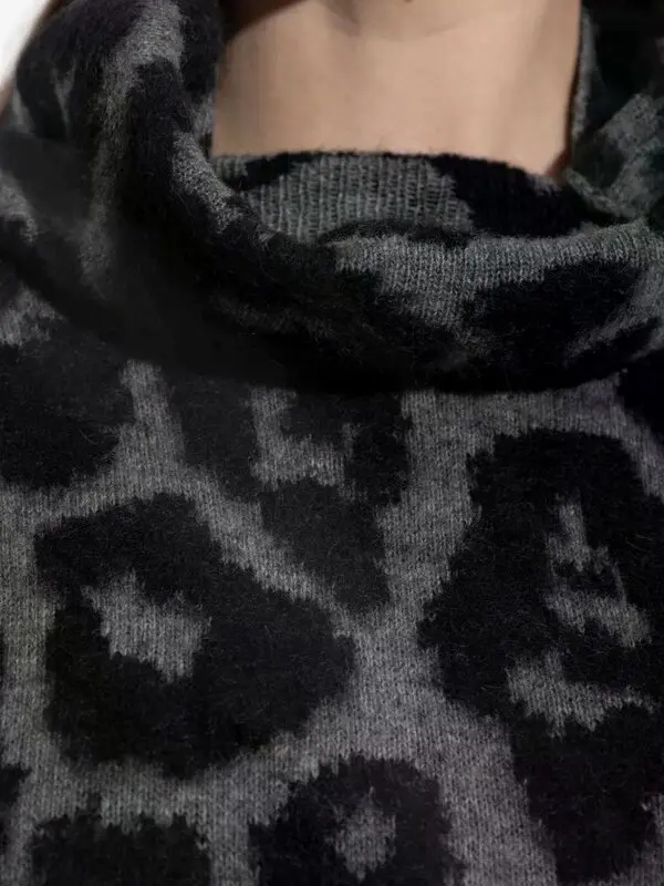 Stella McCartney Leopard-pattern Roll-neck Jumper - 1010