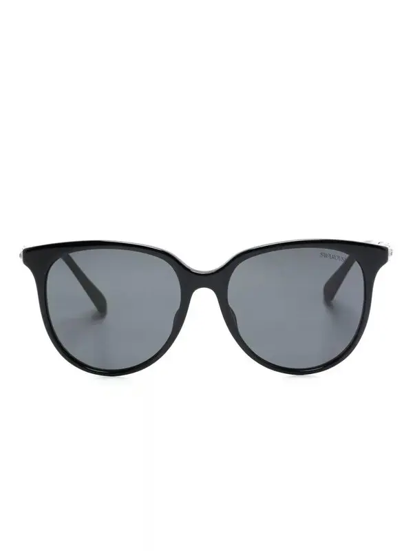 SWAROVSKI Round-frame Sunglasses - Black