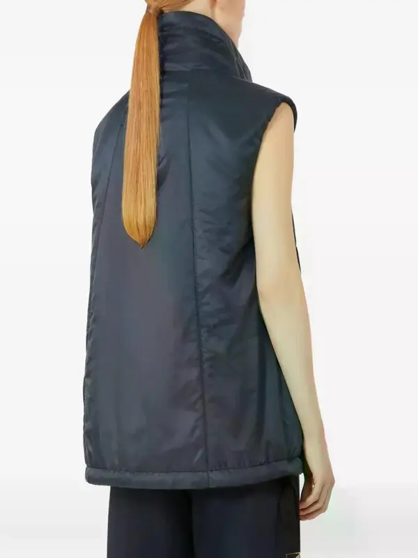 Max Mara High-neck Zip-front Gilet - Blue
