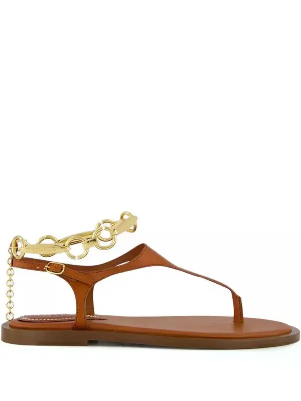 Zimmermann Chain-embellished Leather Sandals