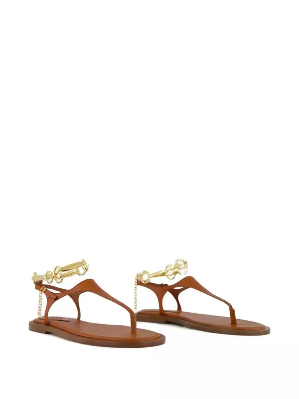 Zimmermann Chain-embellished Leather Sandals