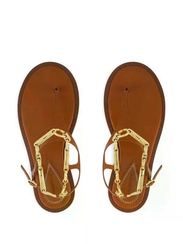 Zimmermann Chain-embellished Leather Sandals