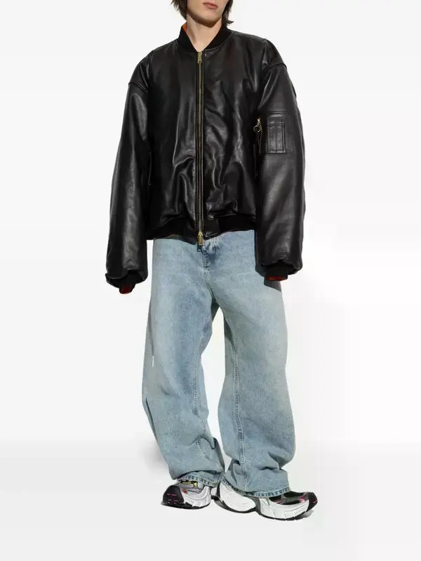 Vetements Leather Zip-fastening Bomber Jacket