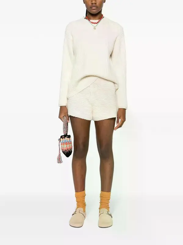 Alanui Knitted High-waisted Shorts