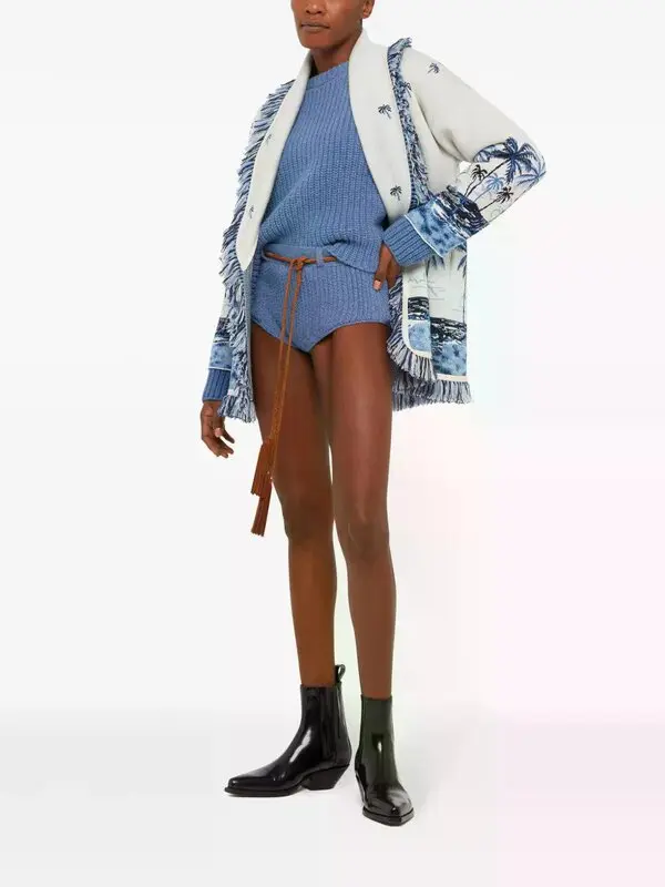 Alanui Knitted High-waisted Shorts