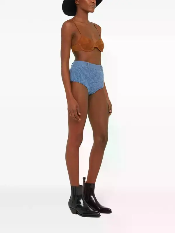 Alanui Knitted High-waisted Shorts