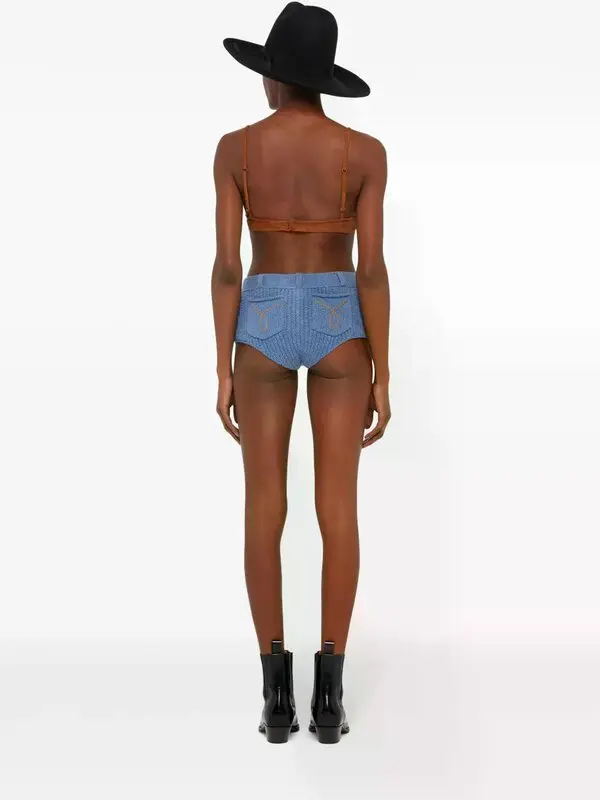 Alanui Knitted High-waisted Shorts
