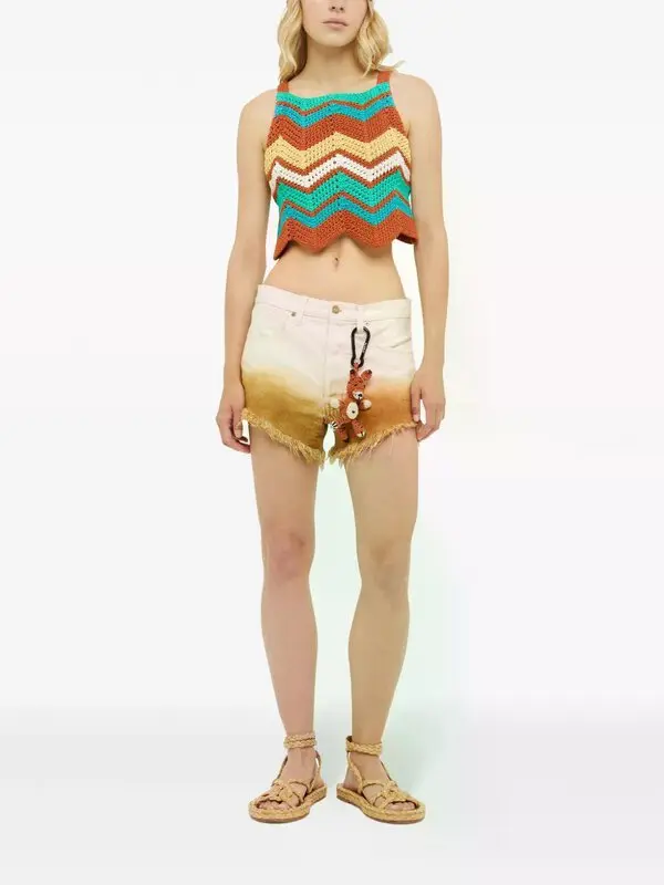 Alanui Kaleidoscopic Chevron Knit Top
