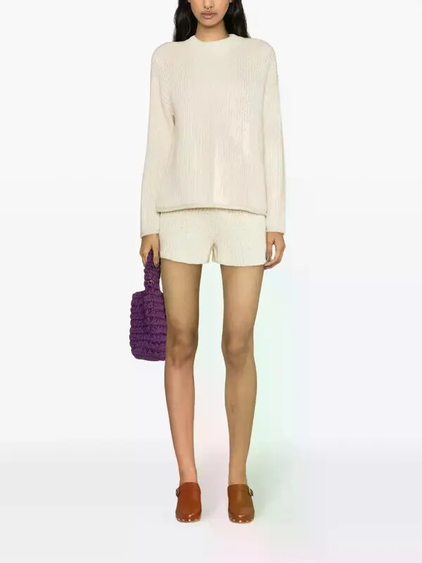 Alanui Lush Nature Knitted Shorts
