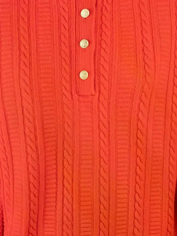 A.p.c. Thea Cable-knit Button Sweater