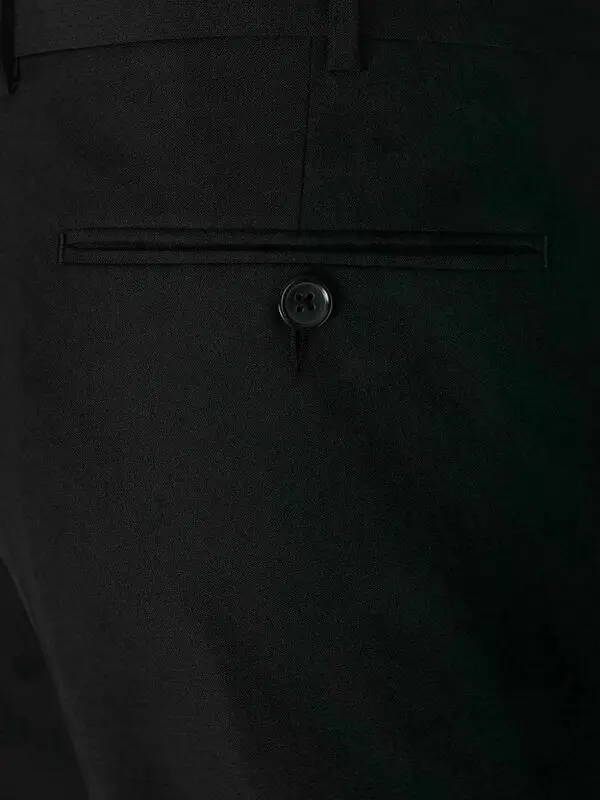 Scabal Virgin Wool Trousers - Black