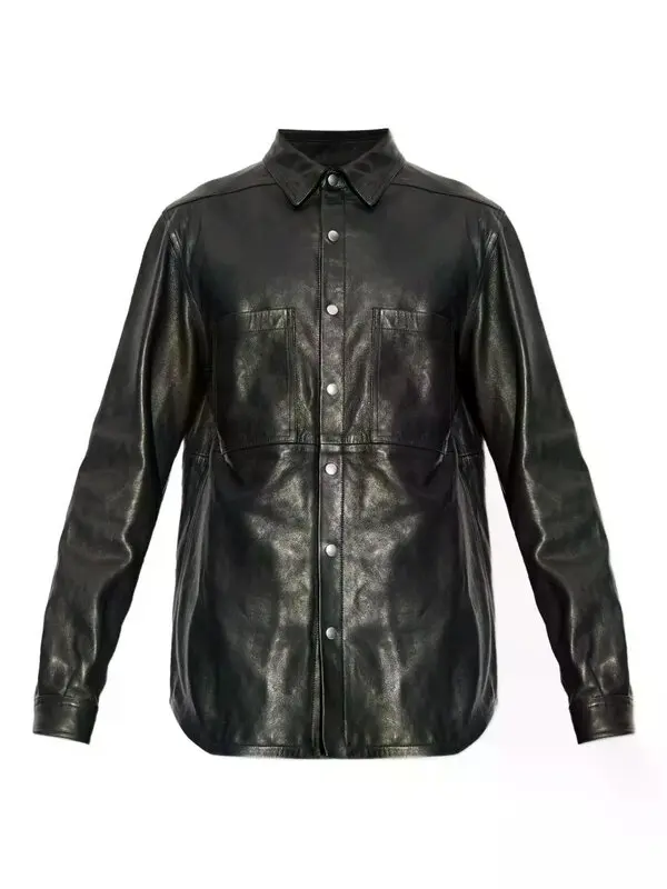 Rick Owens Leather Shirt - Black