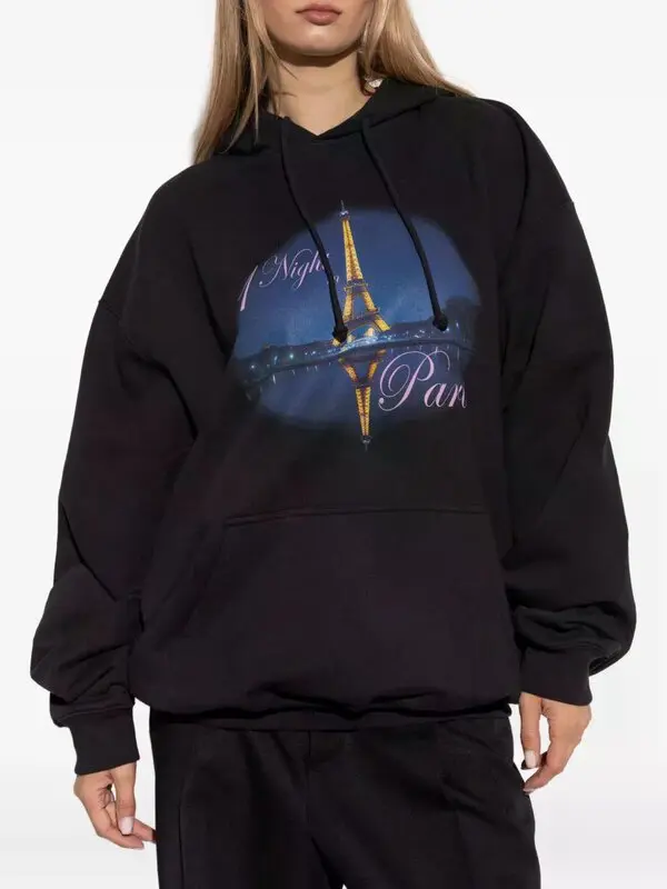 Vetements Night In Paris-print Hoodie