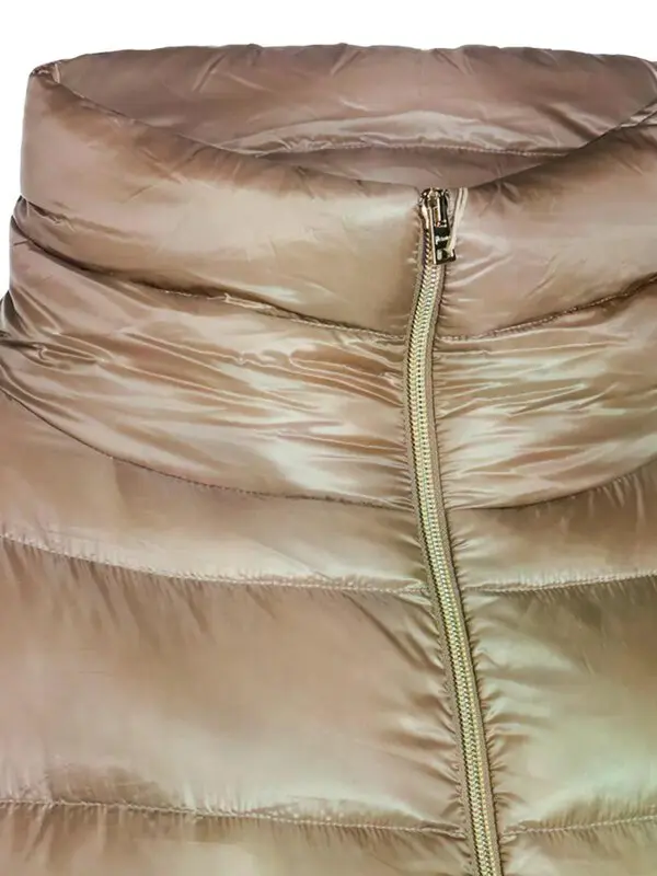 Herno Quilted High-neck Oversized Coat - Brown