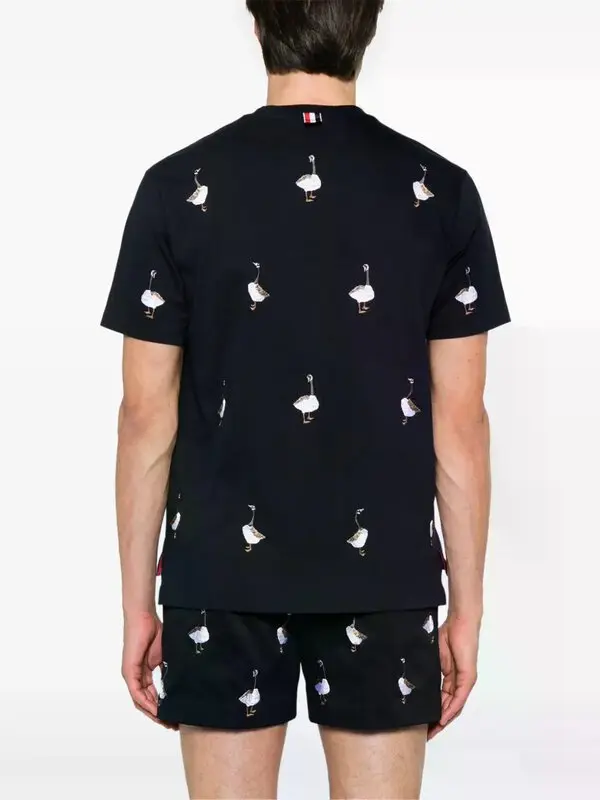 Thom Browne Embroidered-motif T-shirt