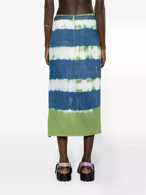 Alanui Magic Journey Denim Wrap Skirt