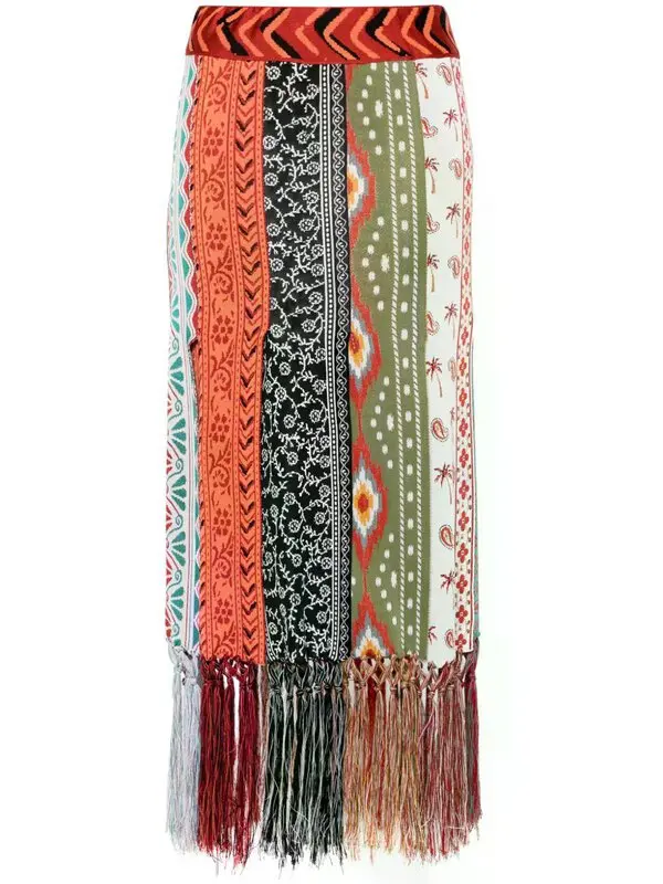 Alanui Scent Of Incense Mix-pattern Skirt