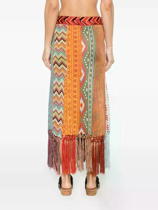Alanui Scent Of Incense Mix-pattern Skirt