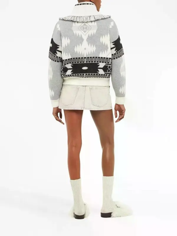 Alanui Icon Jacquard Cardigan Bomber