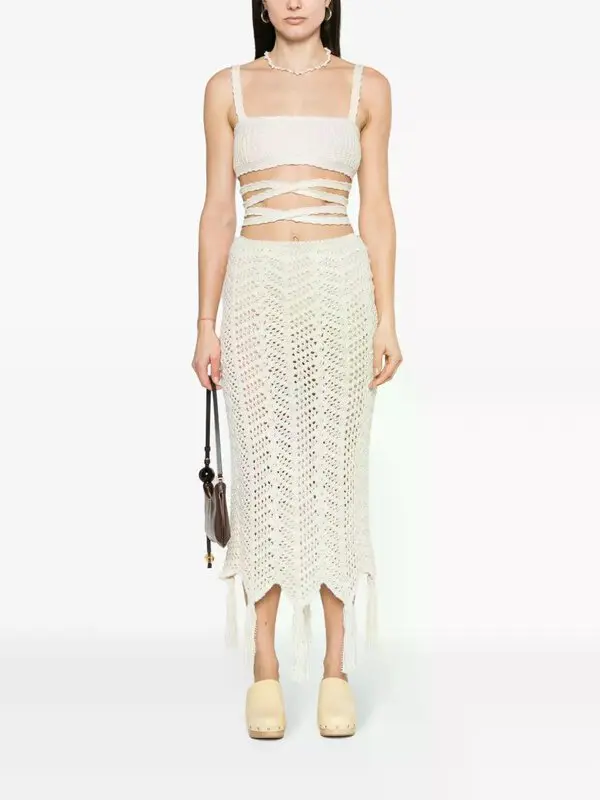 Alanui Chevron-knit Maxi Skirt