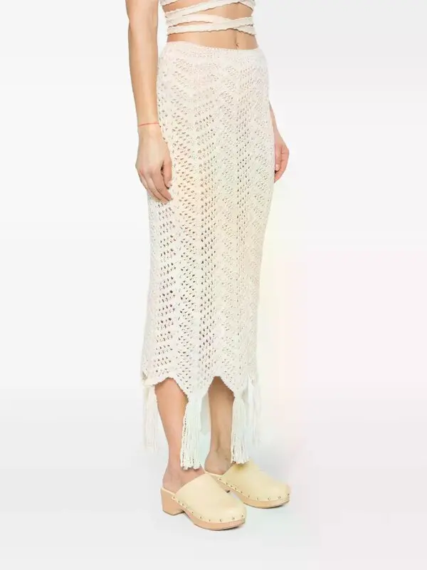 Alanui Chevron-knit Maxi Skirt