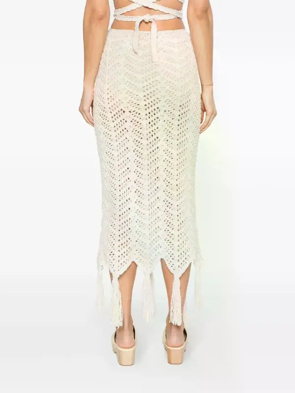 Alanui Chevron-knit Maxi Skirt
