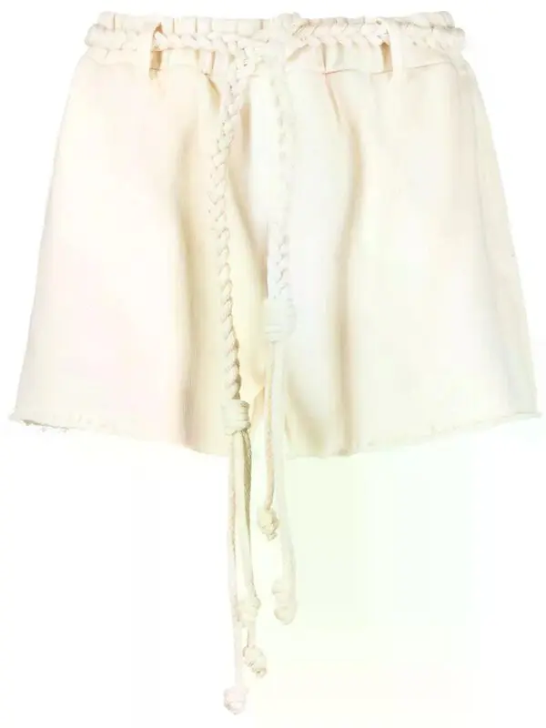 Alanui Braided-belt Cotton Shorts