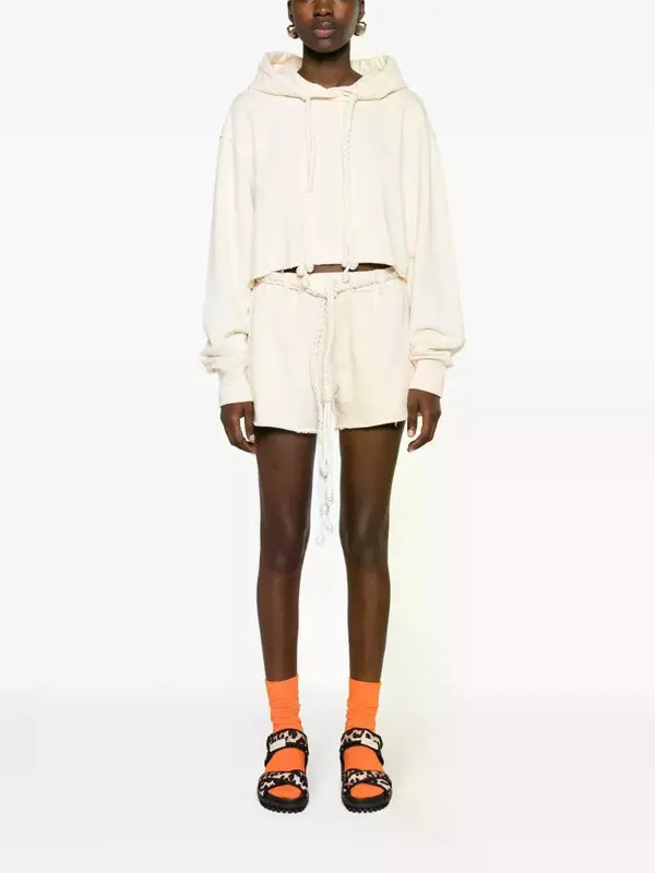 Alanui Braided-belt Cotton Shorts