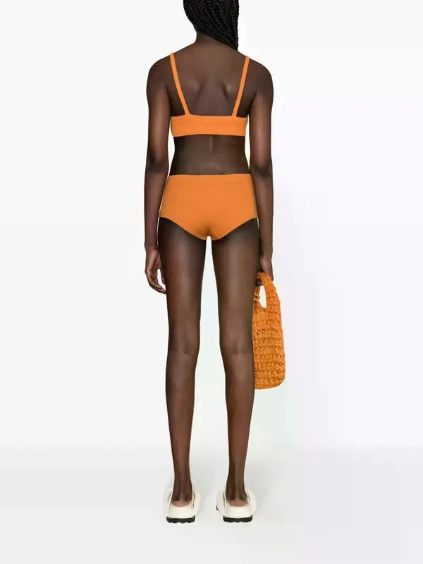 Alanui High-waist Ribbed Knit Shorts
