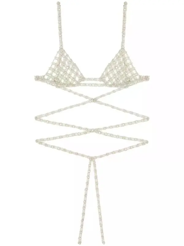 Alanui Lace-up Triangle Bra