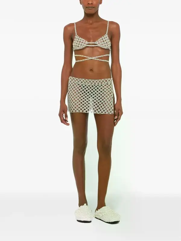 Alanui Lace-up Triangle Bra