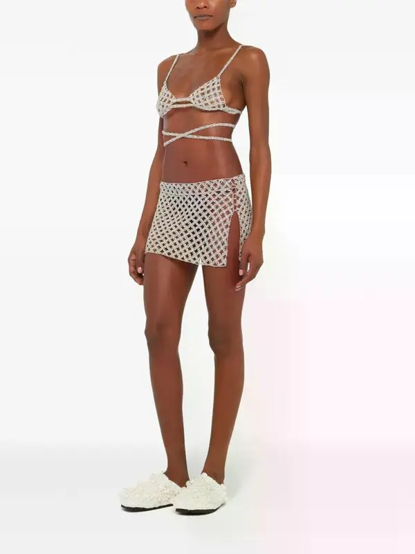 Alanui Lace-up Triangle Bra