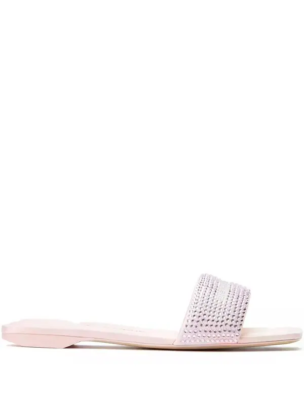 Alexander Wang Crystal-embellished Flat Sandals - Pink