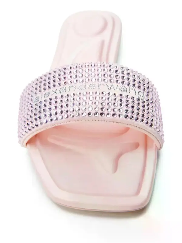 Alexander Wang Crystal-embellished Flat Sandals - Pink