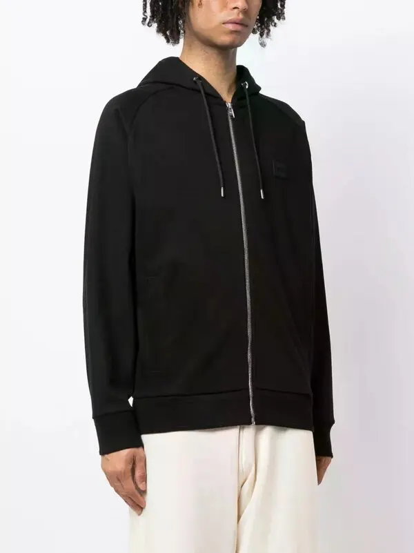 BOSS Logo-patch Drawstring Hoodie