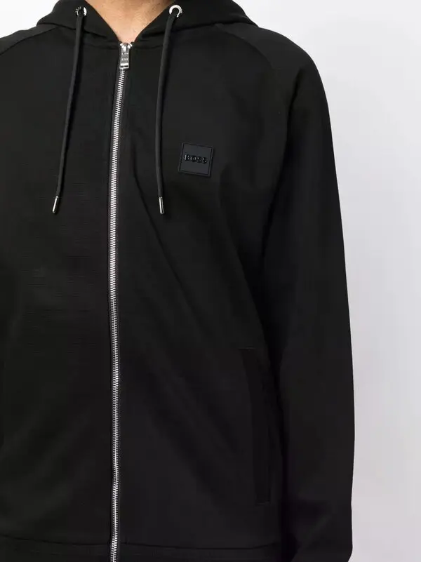 BOSS Logo-patch Drawstring Hoodie