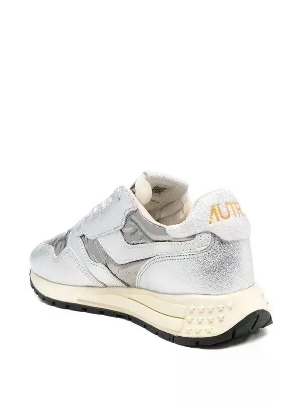 AUTRY Reelwind Metallic Leather Sneakers - Silver